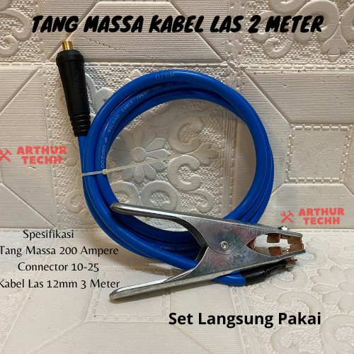 Jual Tang Massa 200 Ampere Kabel 2 Meter Tebal 12mm Ground Clamp Stang ...