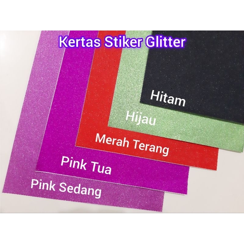 Jual Kertas Stiker Glitter, Sparkling Stickers Paper | Shopee Indonesia