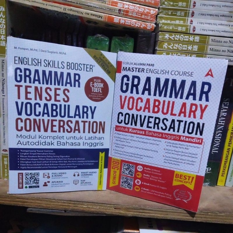 Jual Paket buku GRAMMAR TENSES VOCABULARY CONVERSATION dan GRAMMAR ...