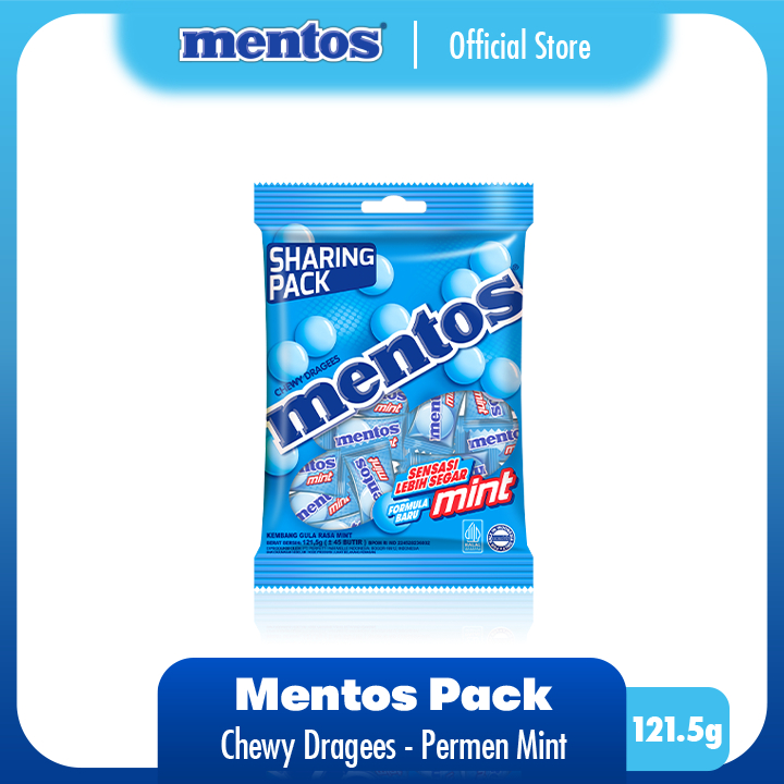 Jual Mentos Chewy Dragees Mint Pack 108g - Permen Mint | Shopee Indonesia
