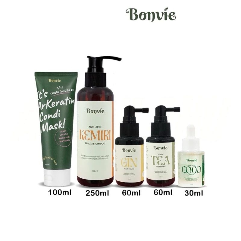 Jual BONVIE SERUM SHAMPOO KEMIRI CONDITIONER Rambut Natural IBU HAMIL ...