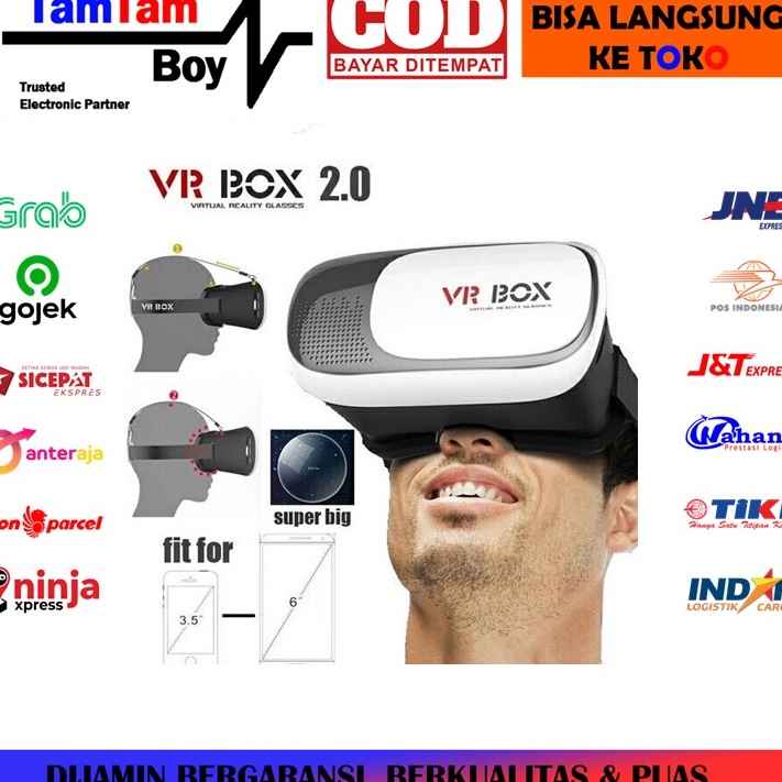 Jual Serbuu Kacamata Virtual Reality Box 2 VR 3D Glasses Game Movie ...