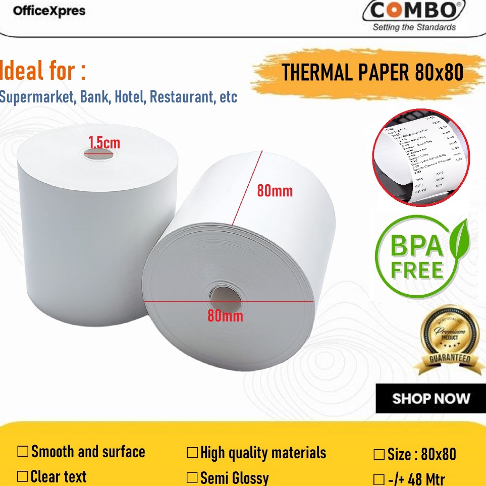 Jual Top Surprise Kertas Struk Kasir Thermal 8x8 Bulk Thermal Paper ...