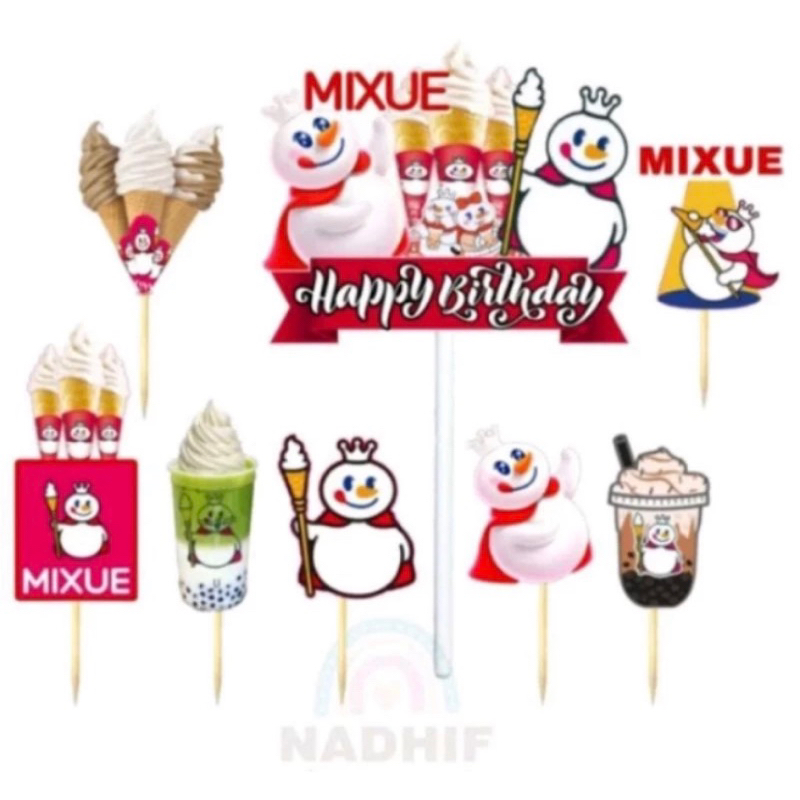 Jual TOPER CAKE KARAKTER MIXUE HIASAN TUSUK KUE ULANG TAHUN | Shopee ...