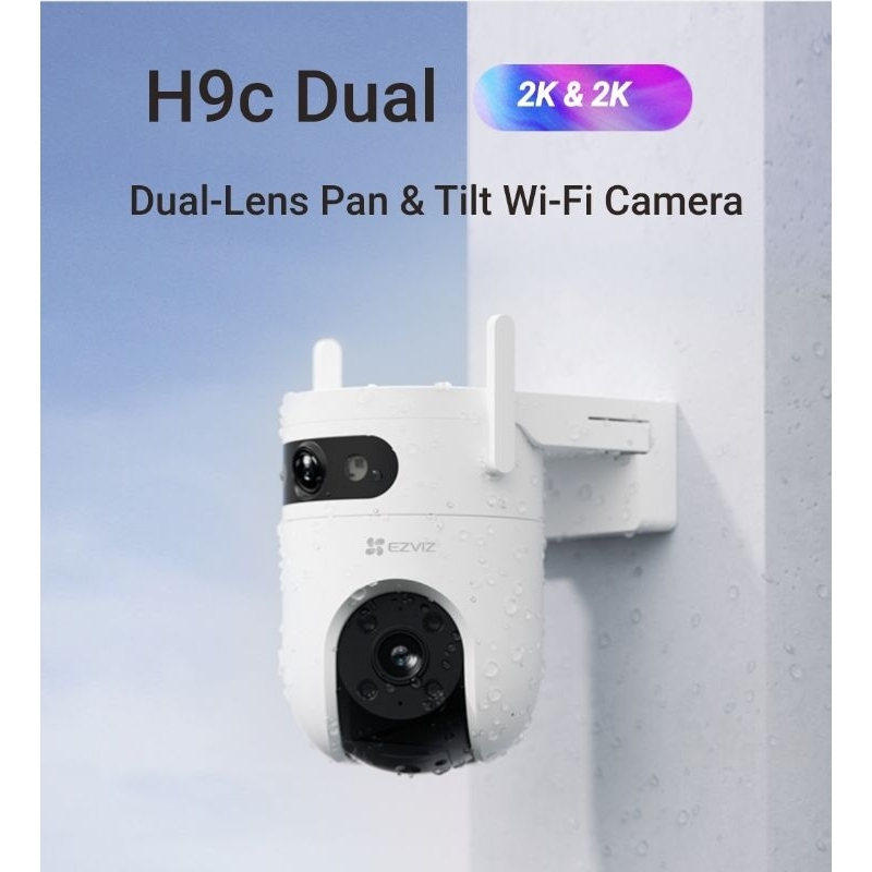 Jual Kamera｜CCTV Ezviz H9C Dual Lensa 2K 3MP + 3MP Outdoor WiFi LAN AI ...