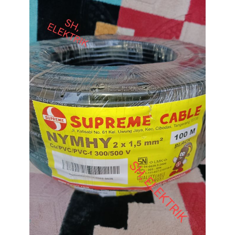 Jual kabel supreme nyyhy / nymhy 2x1,5mm meteran/permeter | Shopee Indonesia