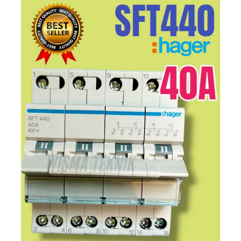 Jual COS/CHANGE OVER SWITCH/OHM SAKLAR HAGER 4P 40A TYPE SFT440 ...