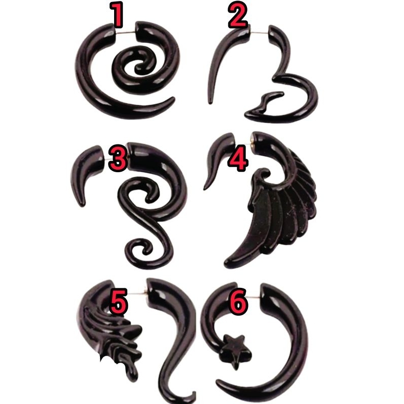 Jual TINDIK TELINGA AKRILIK / PIERCING AKRILIK / ANTING AKRILIK MOTIF ...