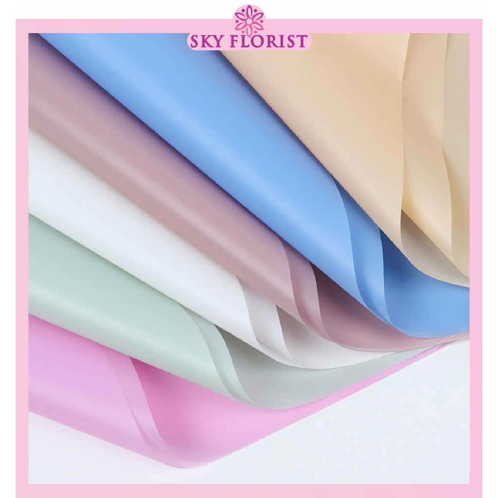 Jual SKY Flower Wrapping Paper Varian Polos Full Color Kertas Buket ...