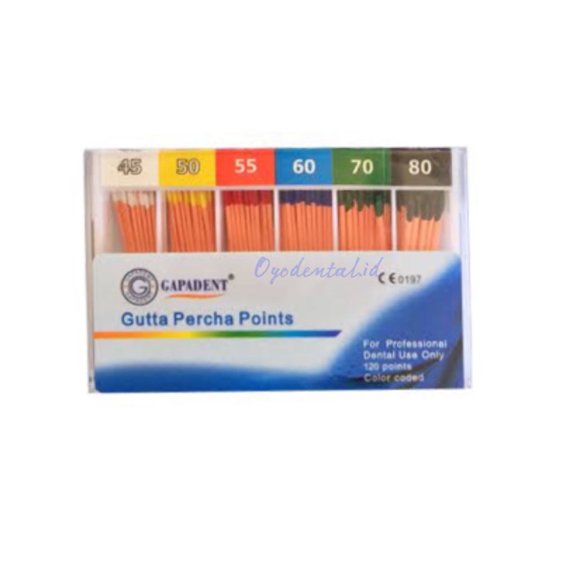 Jual Dental Gutta Percha Point 15 20 25 30 35 40 15-40 45-80 / Gutap ...