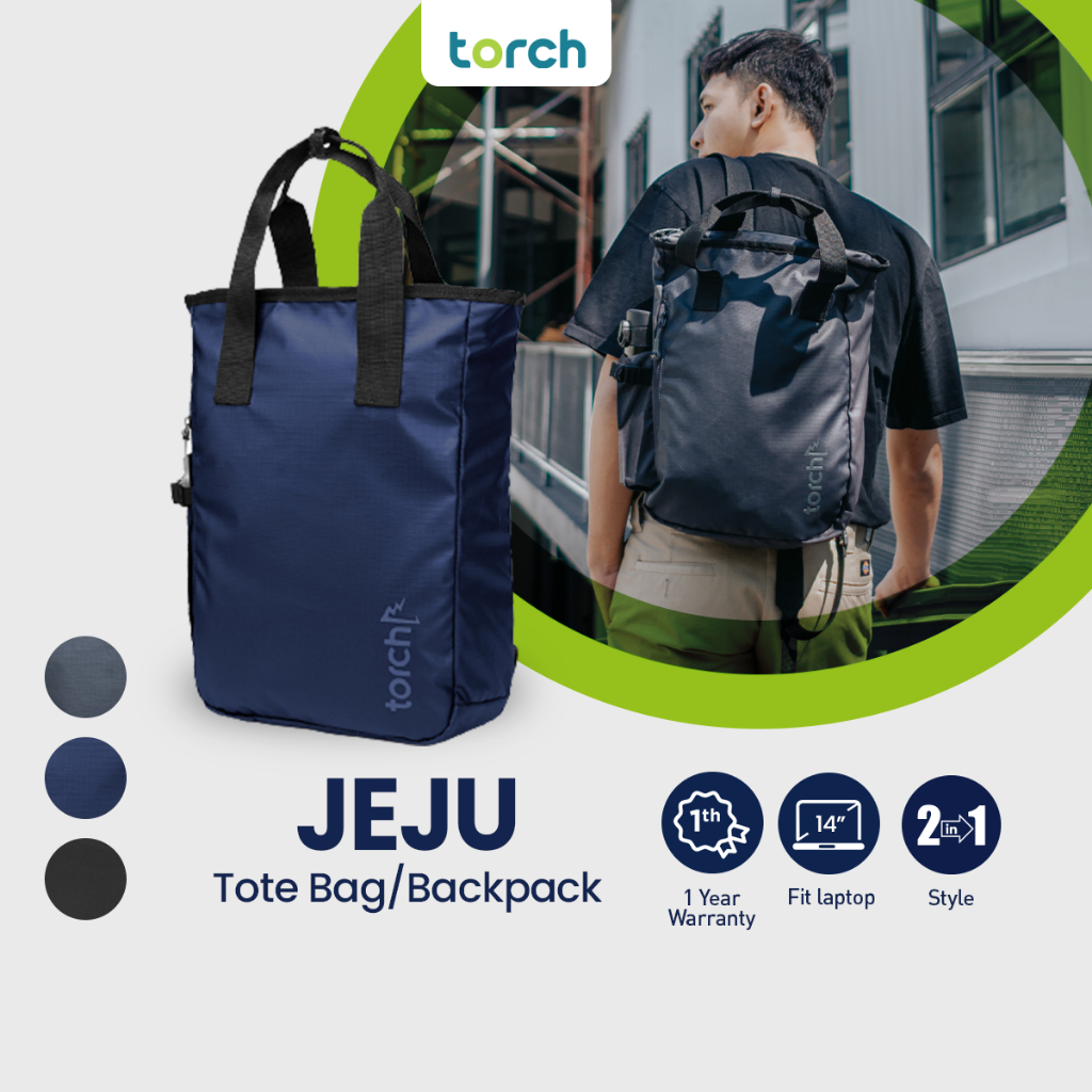 Jual TORCH Jeju Tas Totebag Ransel Punggung Sekolah Jinjing Laptop Pria Wanita Tahan Air 19 ...