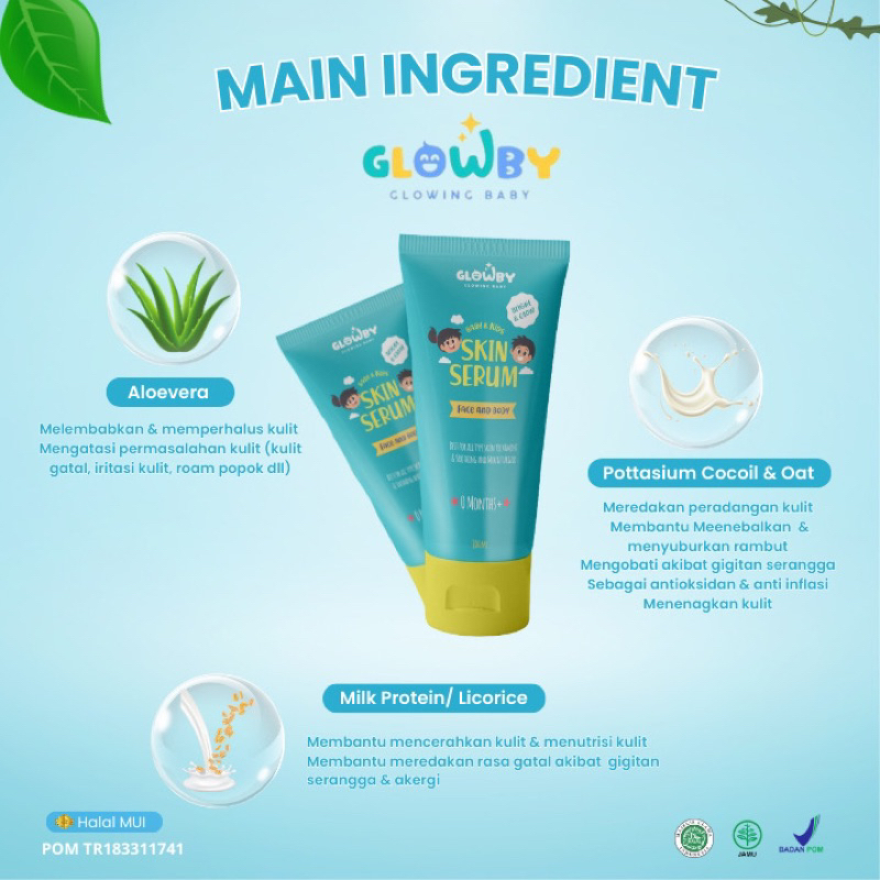 Jual GLOWBY SKIN SERUM LOTION PENCERAH BAYI & ANAK AMAN LOTION PENCERAH ...
