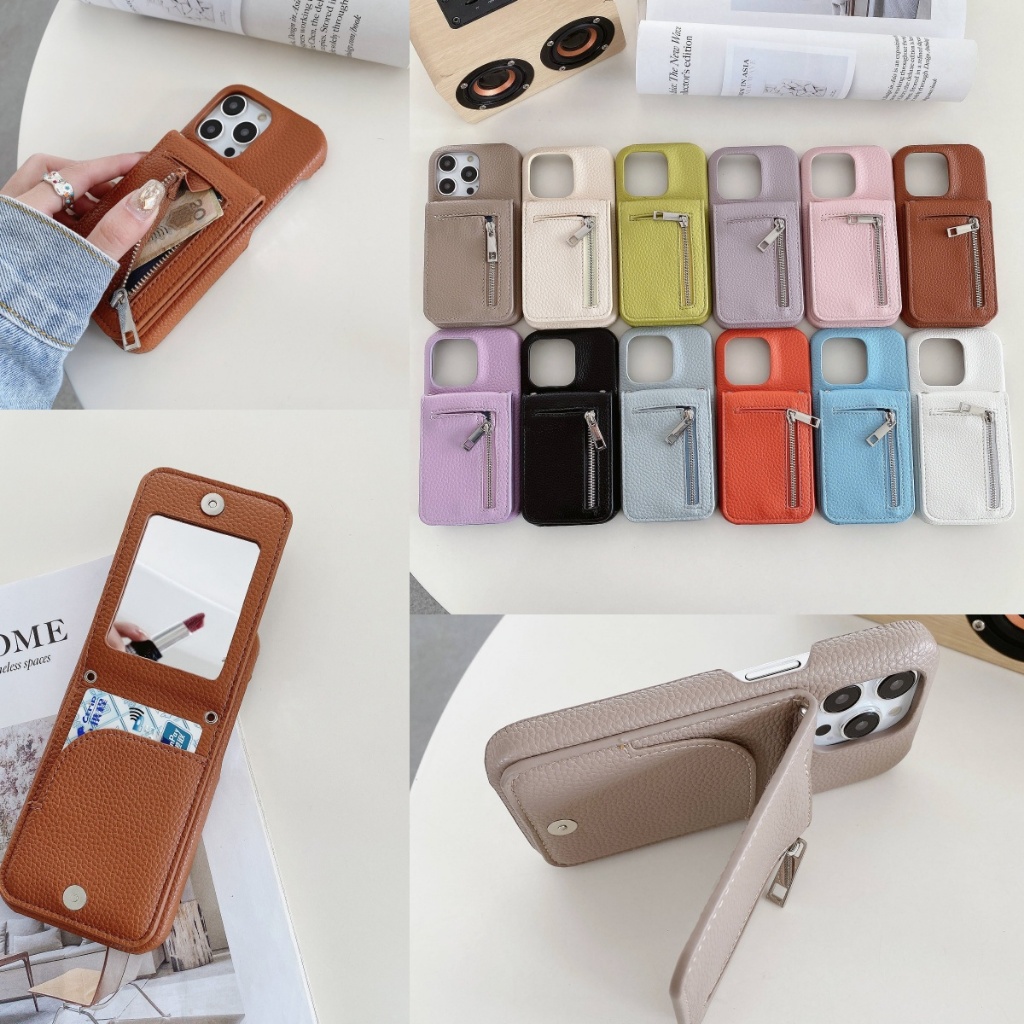 Jual Casing iPhone suitable for Apple 15 phone case zipper card ...