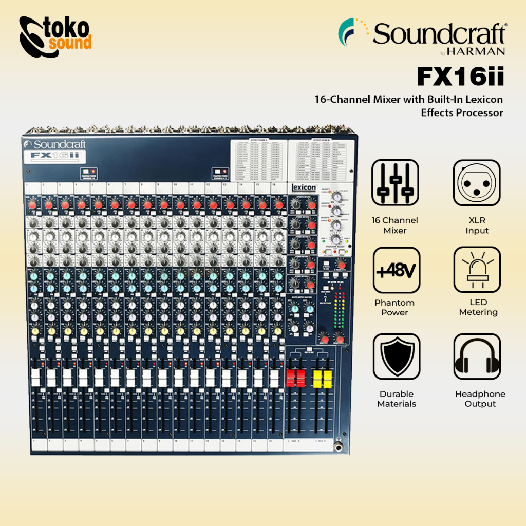 Jual Soundcraft FX16ii 16-Channel Mixer with Built-In Lexicon Effects | Shopee Indonesia