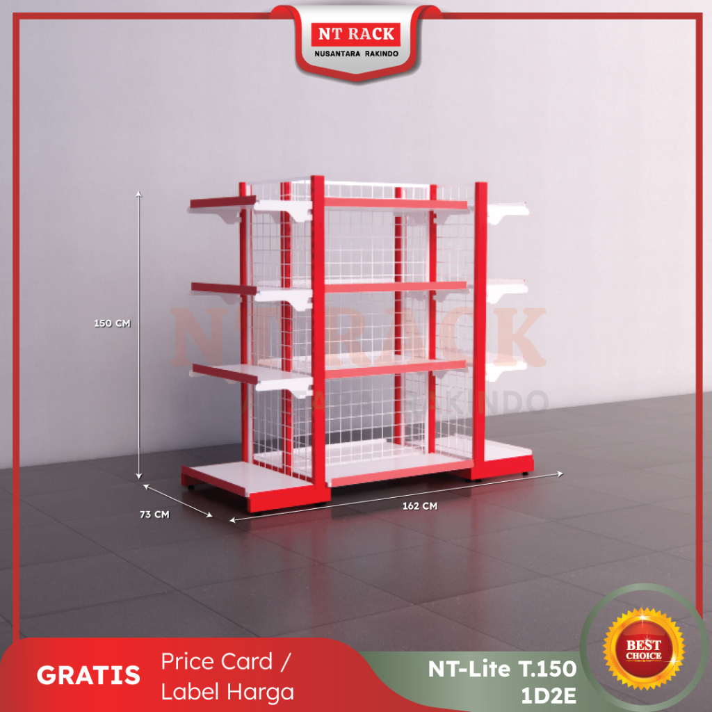 Jual Rak Toko Minimarket Gondola Termurah Double 2 Sisi Tinggi 150 cm ...
