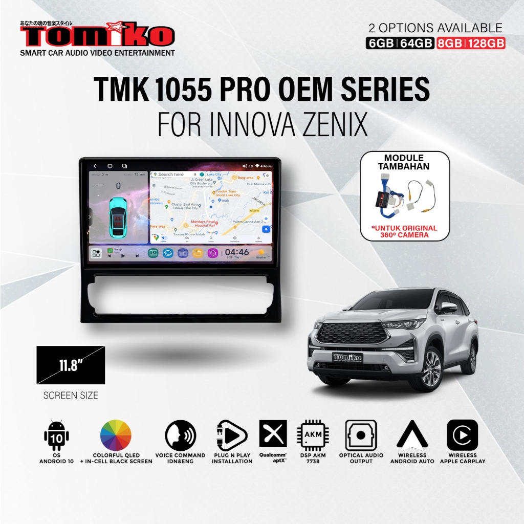 Jual Tomiko Head Unit Android TMK 1055 PRO OEM Series for Innova Zenix ...