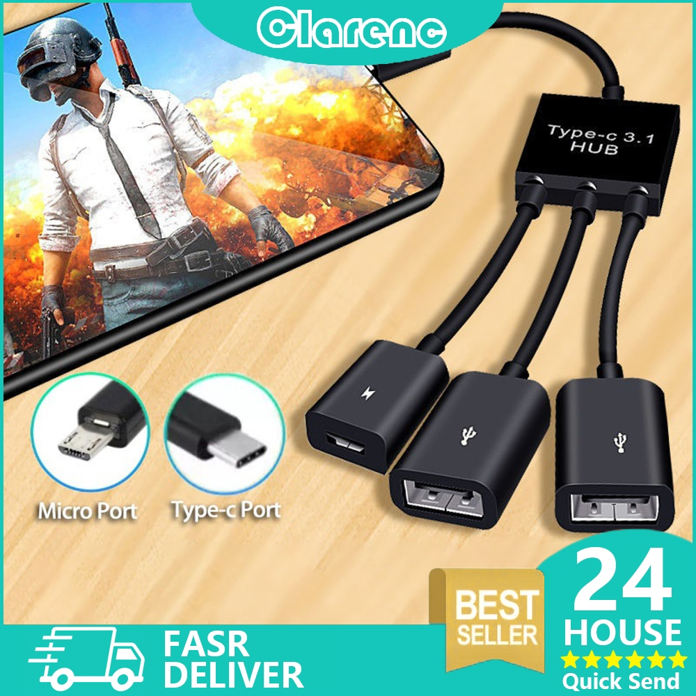 Jual MICRO OTG 3IN1 Otg Micro Usb TMDZ-Usb hub 3 Ports Micro Adapter ...