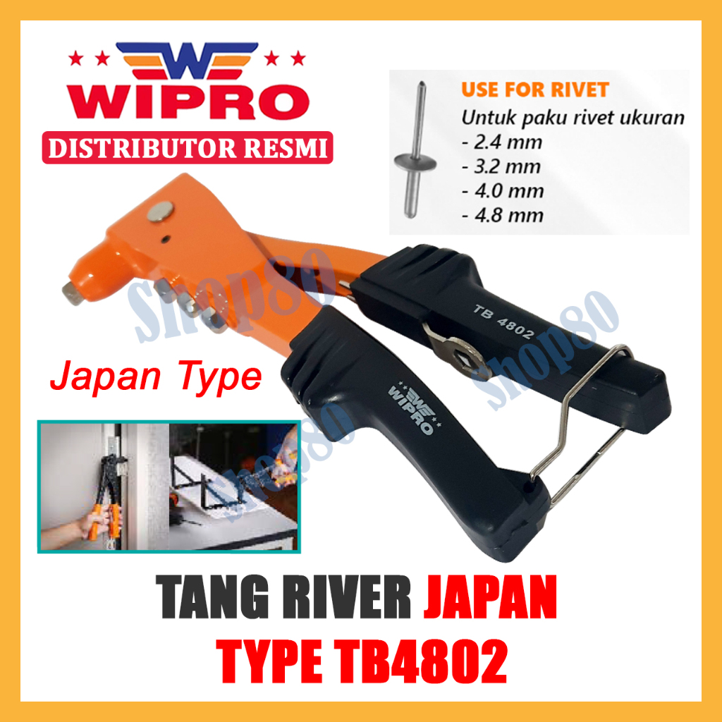 Jual Wipro Hand Riveter Tang Rivet Tang Paku Tembak Japan 2,4mm - 4,8mm ...