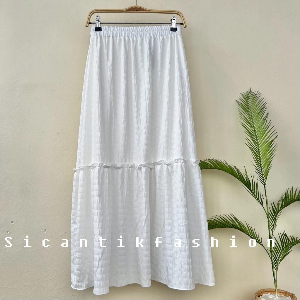 Jual Rok Wanita Style Korea Bahan Cotton Crinkle // Rok Tutu // Rok ...