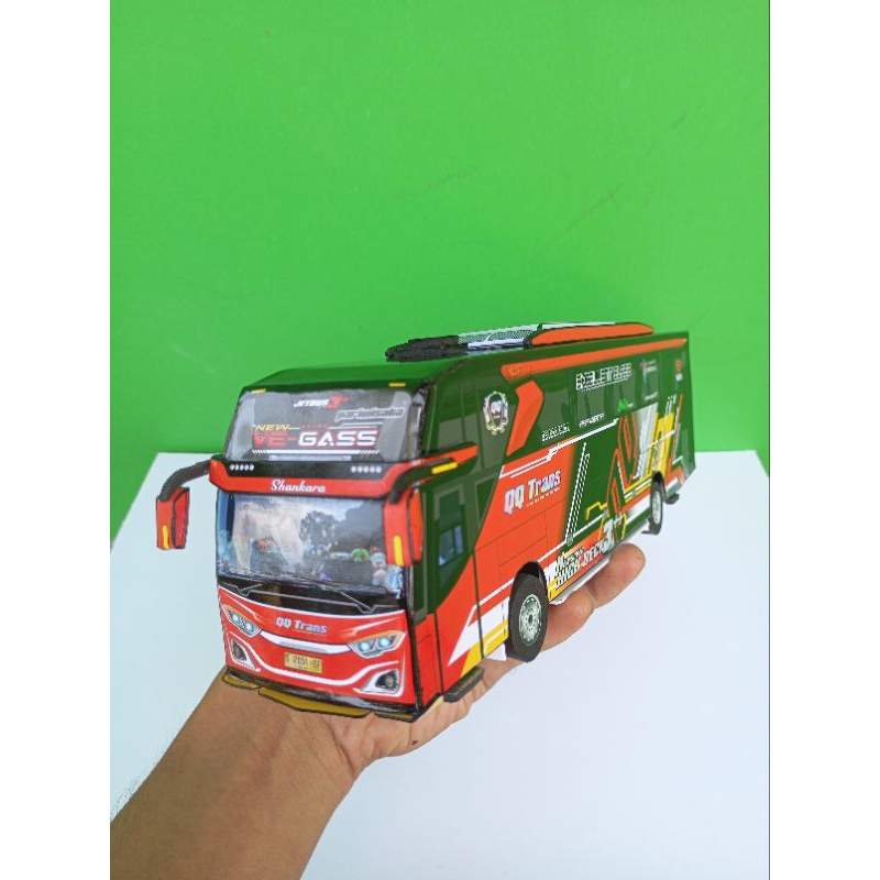 Jual Miniatur Bus Vegas QQ Trans JB 3 Papercraft set hadiah lamou ...