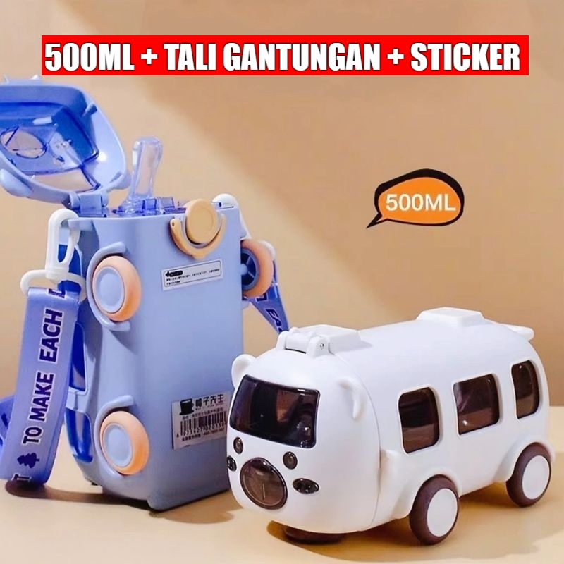 Jual 500ML Botol Minum Anak Sekolah Bus Kereta Bear Botol Minum ...