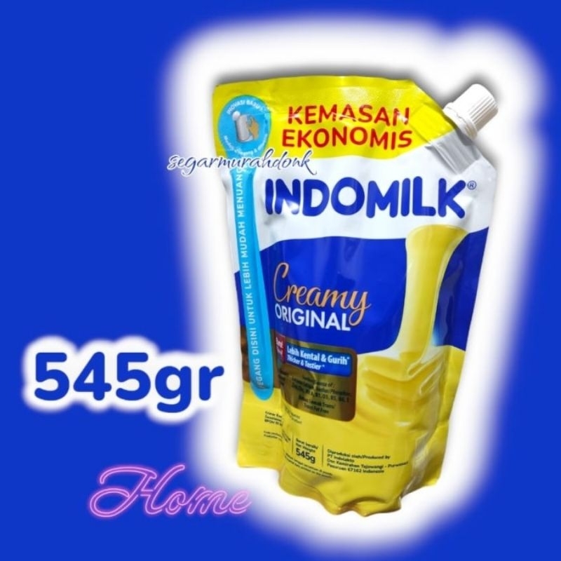 Jual Indomilk Susu Krim Kental Manis Pouch Putih Original 545 gram ...