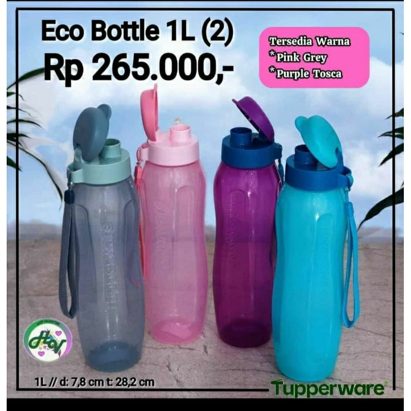 Jual BIG SALE !!! botol minum 1 L - ECO BOTOL 1 L HITAM / PINK - ORIGINAL TUPPERWARE | Shopee ...
