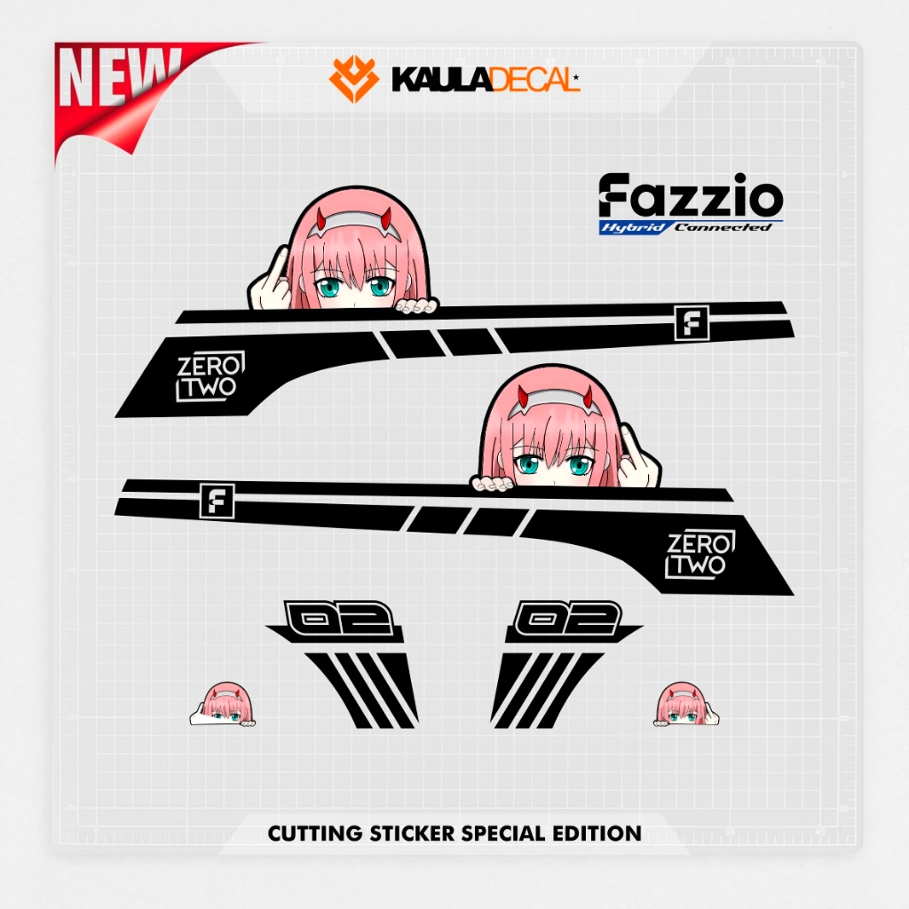 Jual STICKER CUTTING FAZZIO 125 MOTIF ZEROTWO / STIKER CUTING / SPECIAL ...