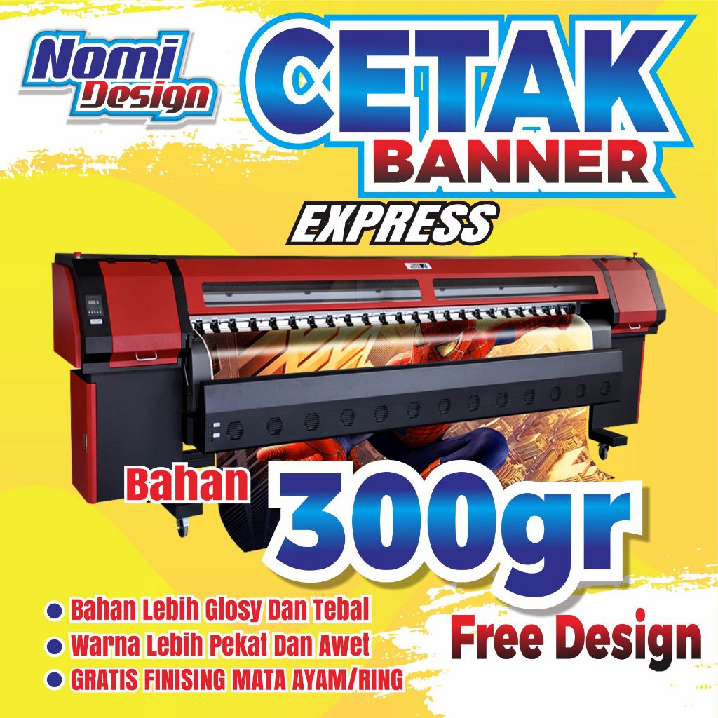 Jual Cetak banner sepanduk UKM design custom bahan flexi 300gr tebal ...
