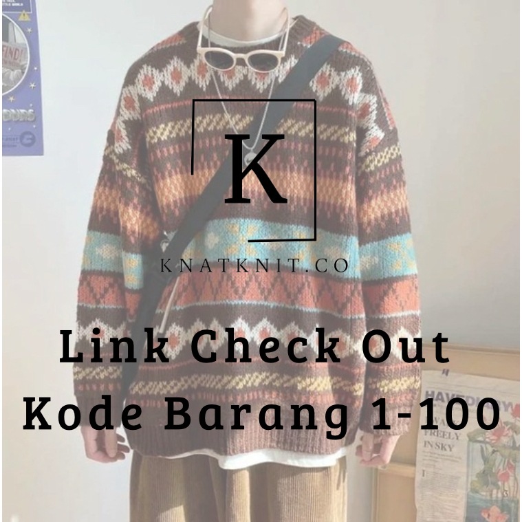 Jual Sweater Rajut atau Knitwear Premium Unisex Kode Barang 1-100 ...