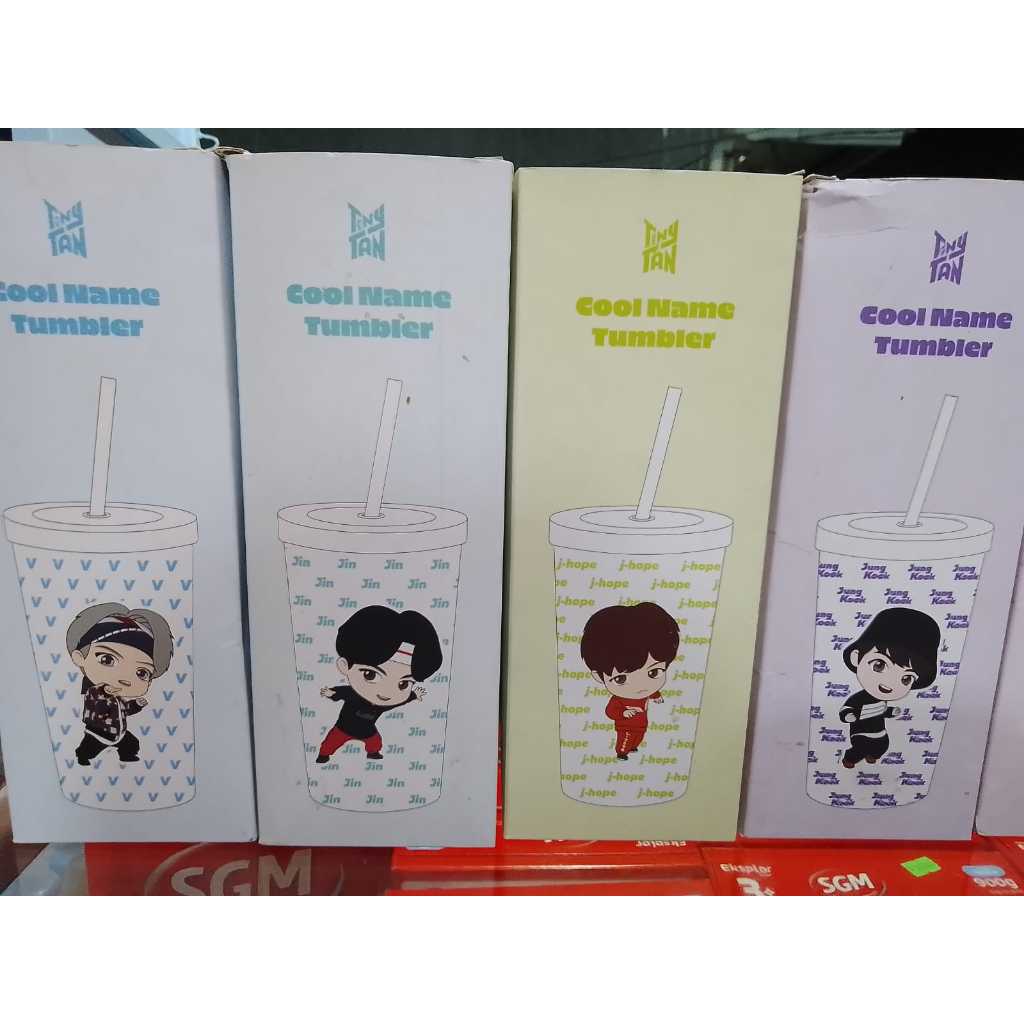 Jual TUMBLER TINY TAN BTS ALL PERSONIL LENGKAP | Shopee Indonesia