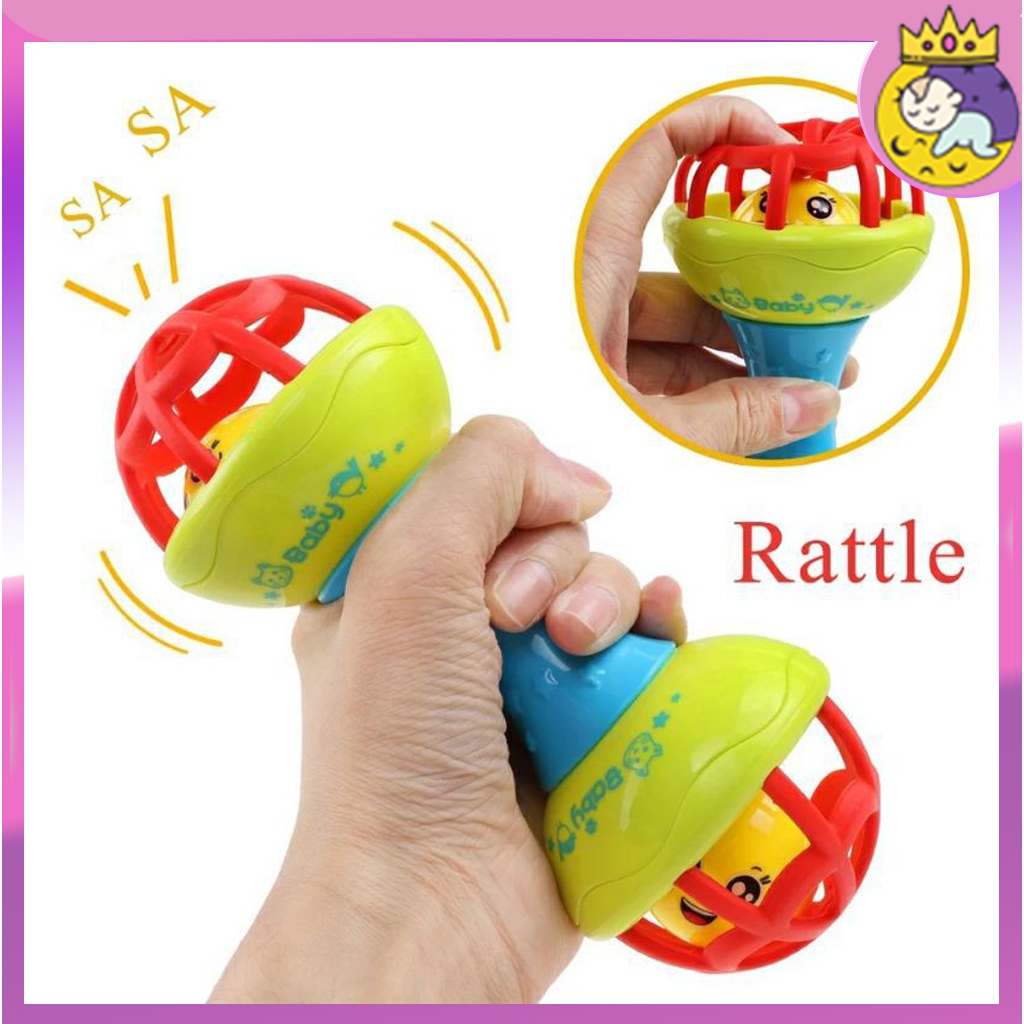 Jual Mainan Rattle Bayi Kerincing Genggam Lucu Baby Soft Teether ...