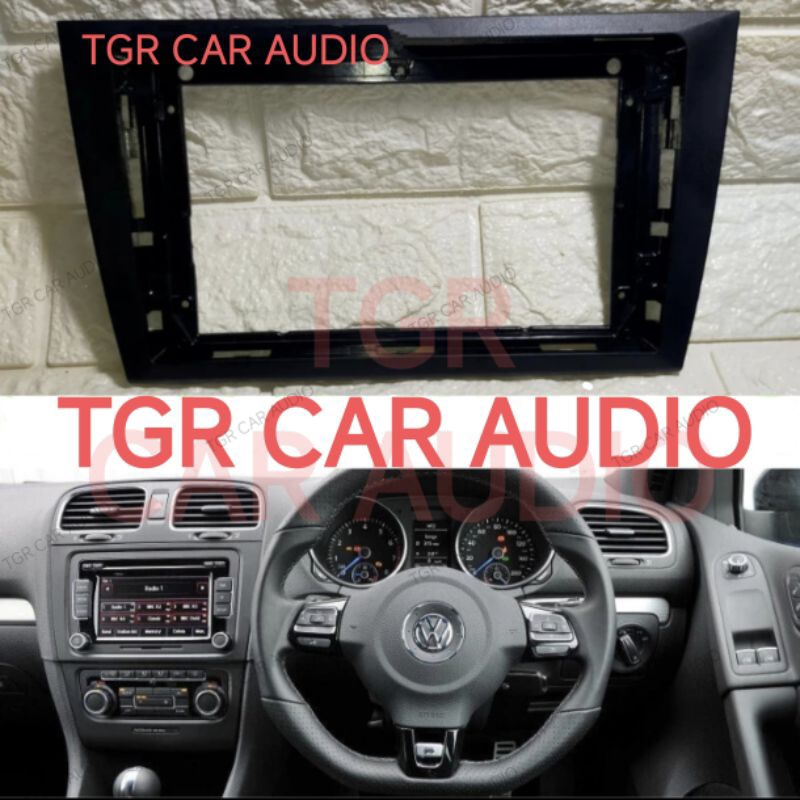 Jual frame head unit android 9 inch vw golf mk6 include soket + canbus ...