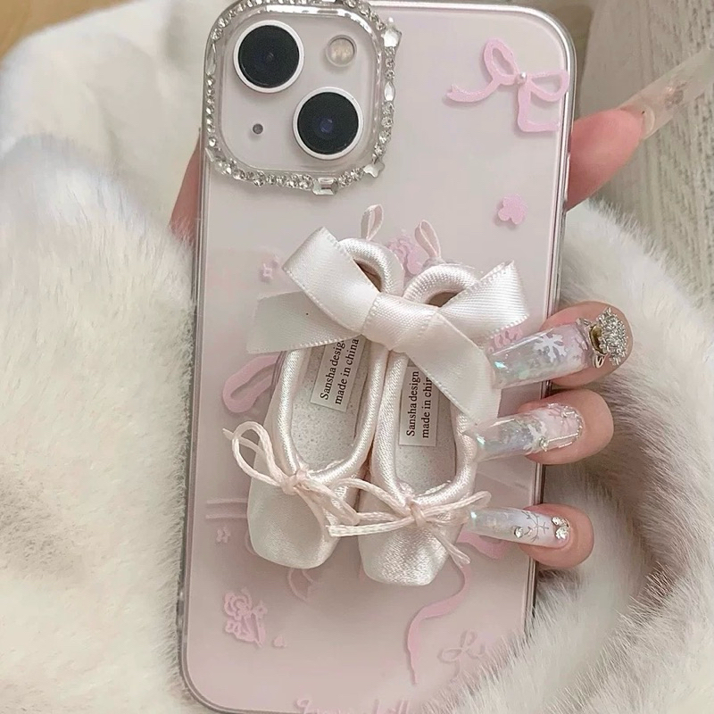 Jual Pop Socket Ballet Shoes Coquette Ribbon Iphone Android Keychain ...