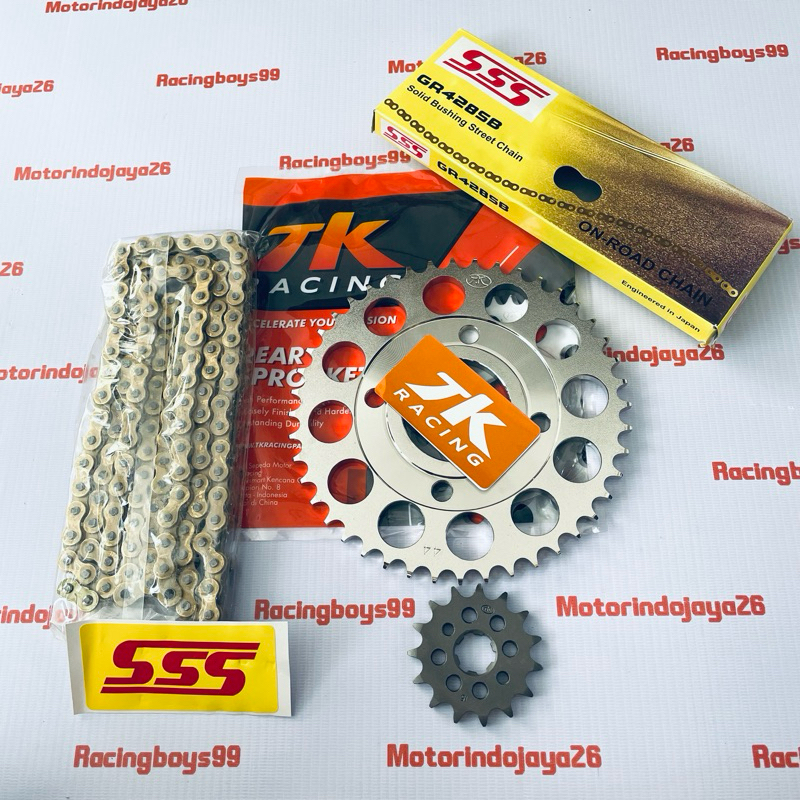 Jual GEAR SET 428 TK RANTAI SSS MEGA PRO VERZA SONIC CB 150R CBR150 SUPRA GTR GL PRO NEO TECH ...