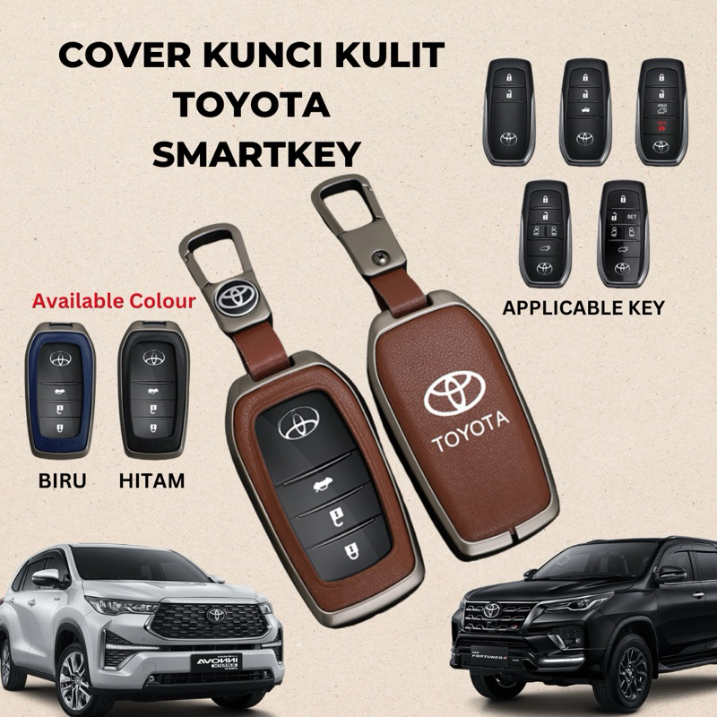 Jual Leather Key Smartkey Cover Innova Zenix, Fortuner, Alphard ...