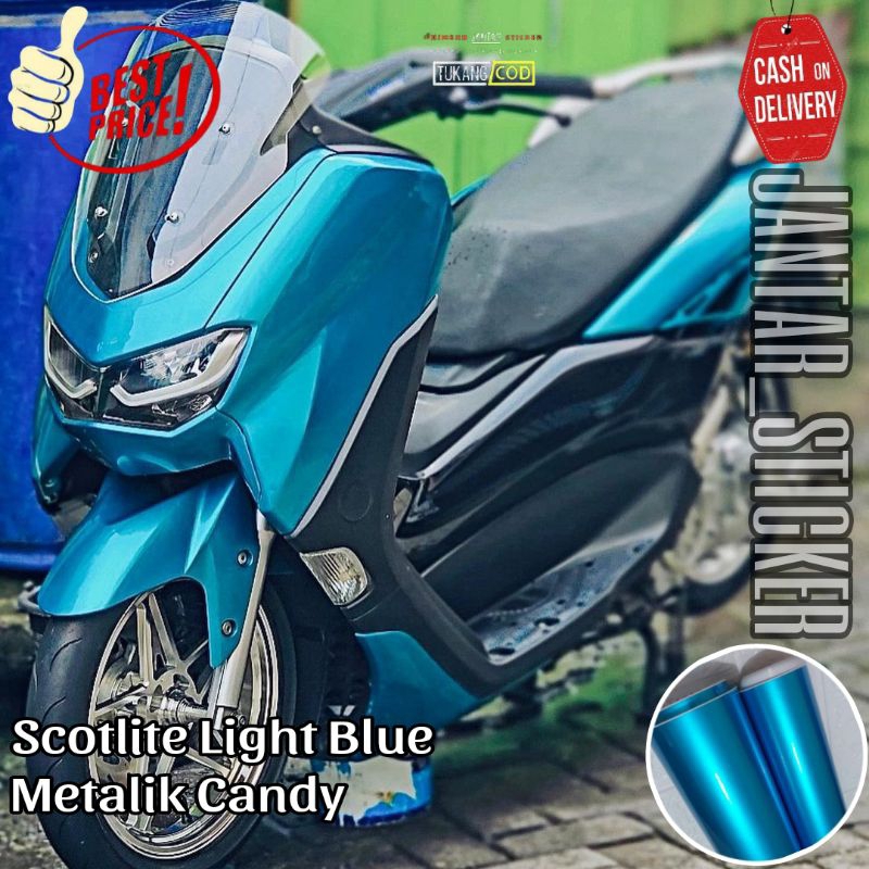 Jual Sticker Scotlite Biru Relaxa Candy Skotlet Light Blue Metalik ...
