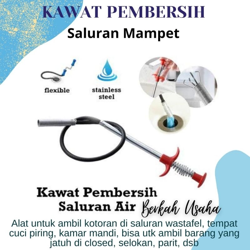 Jual KAWAT PENJEPIT SALURAN MAMPET KAWAT PEMBERSIH KOTORAN SALURAN AIR WASTAFEL PIPA LEDENG ...