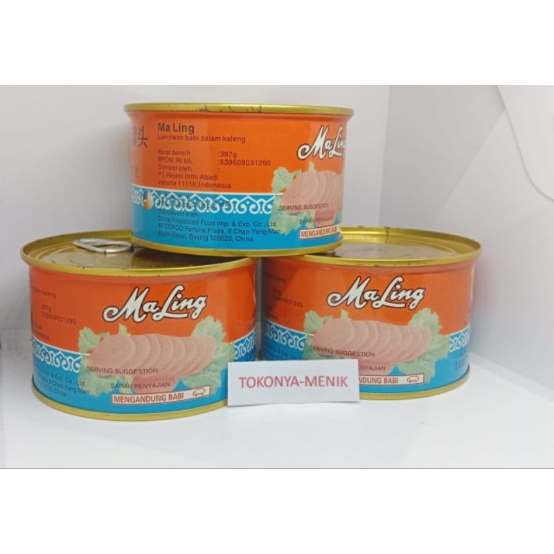 Jual DAGING HAM MaLing 397g / Ham Babi Kaleng FYF | Shopee Indonesia