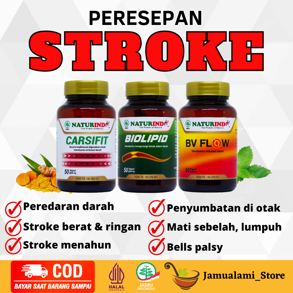 Jual Obat Stroke Berat Ringan Struk Bells Palsy Herbal | Shopee Indonesia
