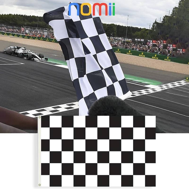 Jual 150X90CM Bendera Start Finish / Bendera Balap / Bendera Hitam ...