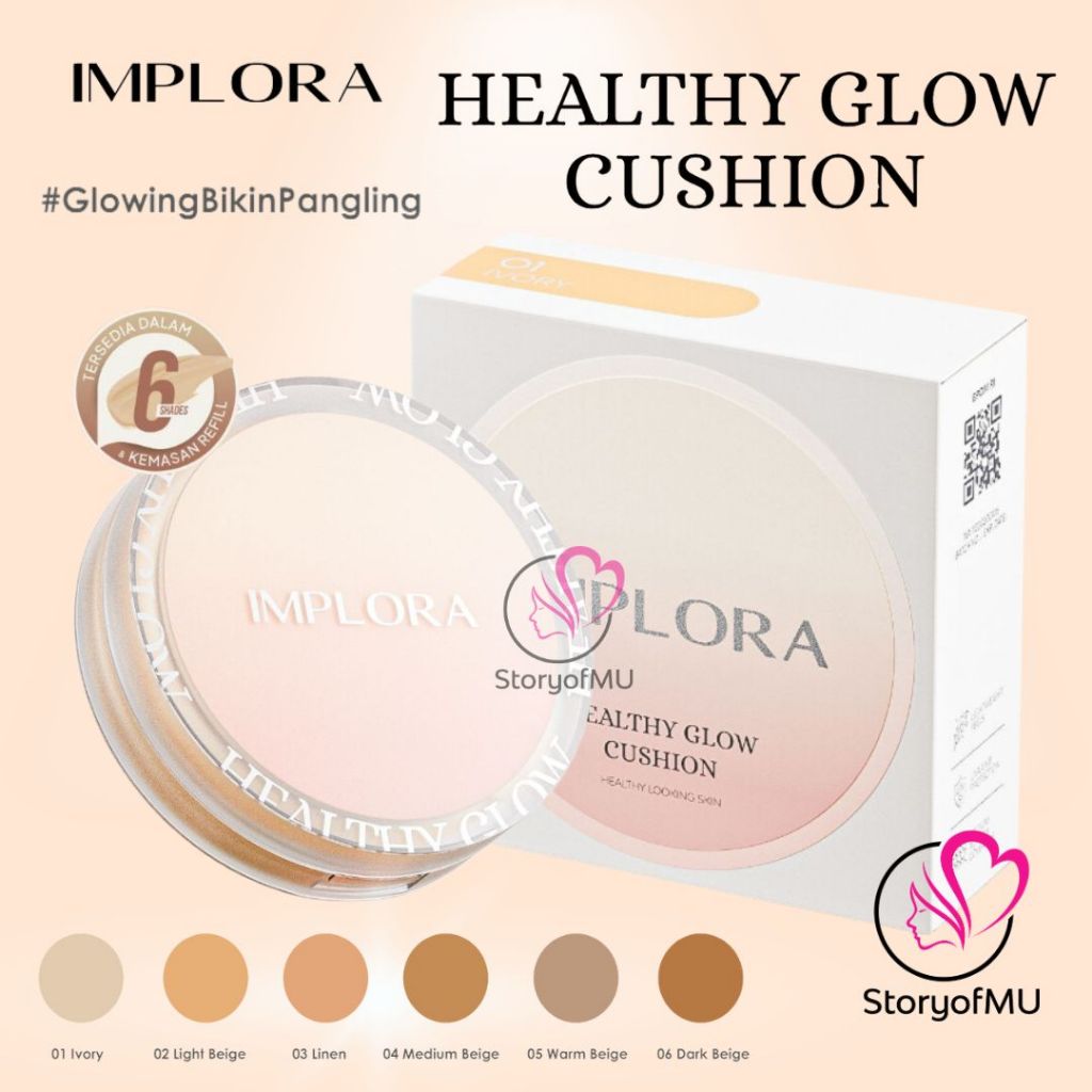 Jual IMPLORA Healthy Glow Cushion 13gr FULL REFILL - UVA/UVB Protection ...