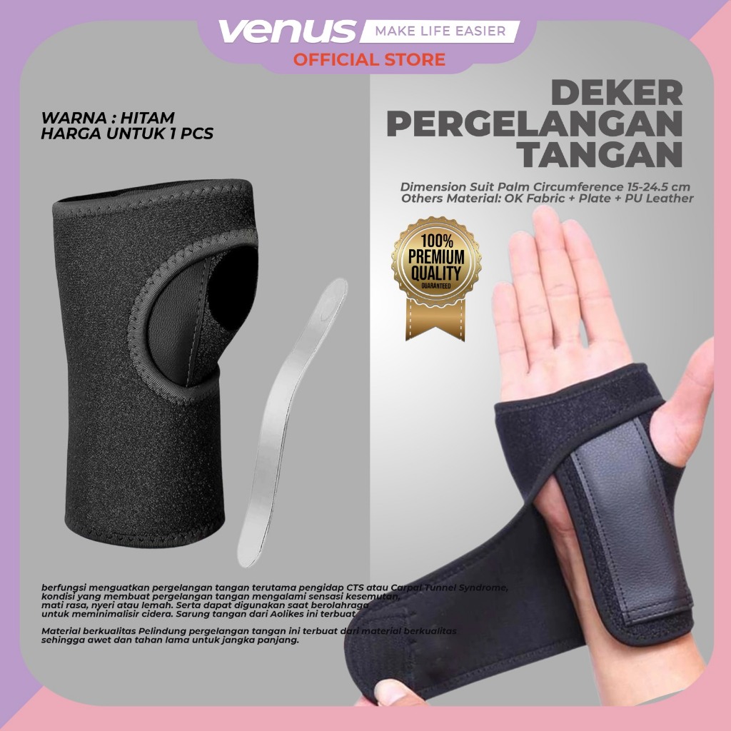 Jual VENUSJKT - Dewasa Wrist Support / Deker CTS Carpal Tunnel Syndrome ...