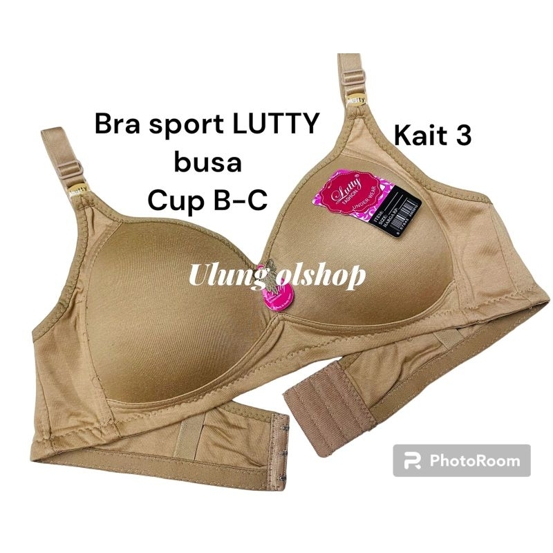 Jual bra sport lutty cup besar busa sedang tipis kait 3// bra tanpa ...