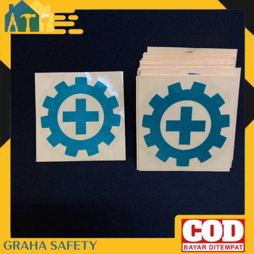 Jual Stiker K3 Helm Safety Proyek - Sticker Cutting Safety First Helm ...