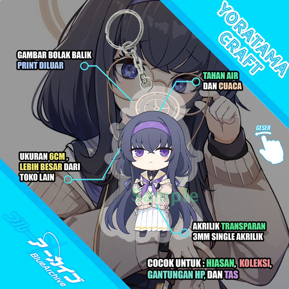Jual Gantungan Kunci Ui Kozeki Blue Archive, Keychain Anime Lucu ...