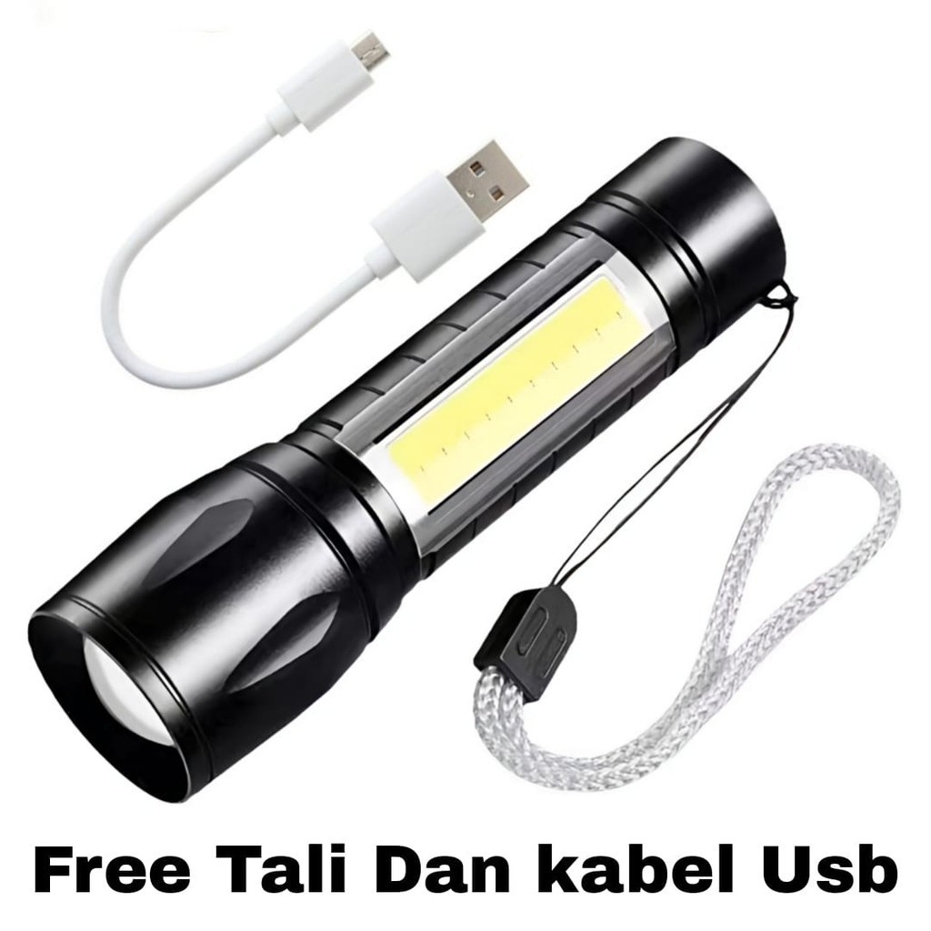 Jual Senter Mini Led Zoom Super Terang Rechargeable Camping Piknik ...
