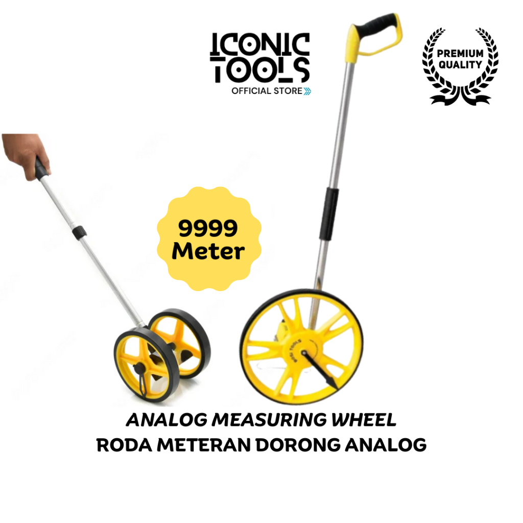Jual Meteran Roda Dorong Analog 9999 Meter Roda Meteran Jalan Manual ...