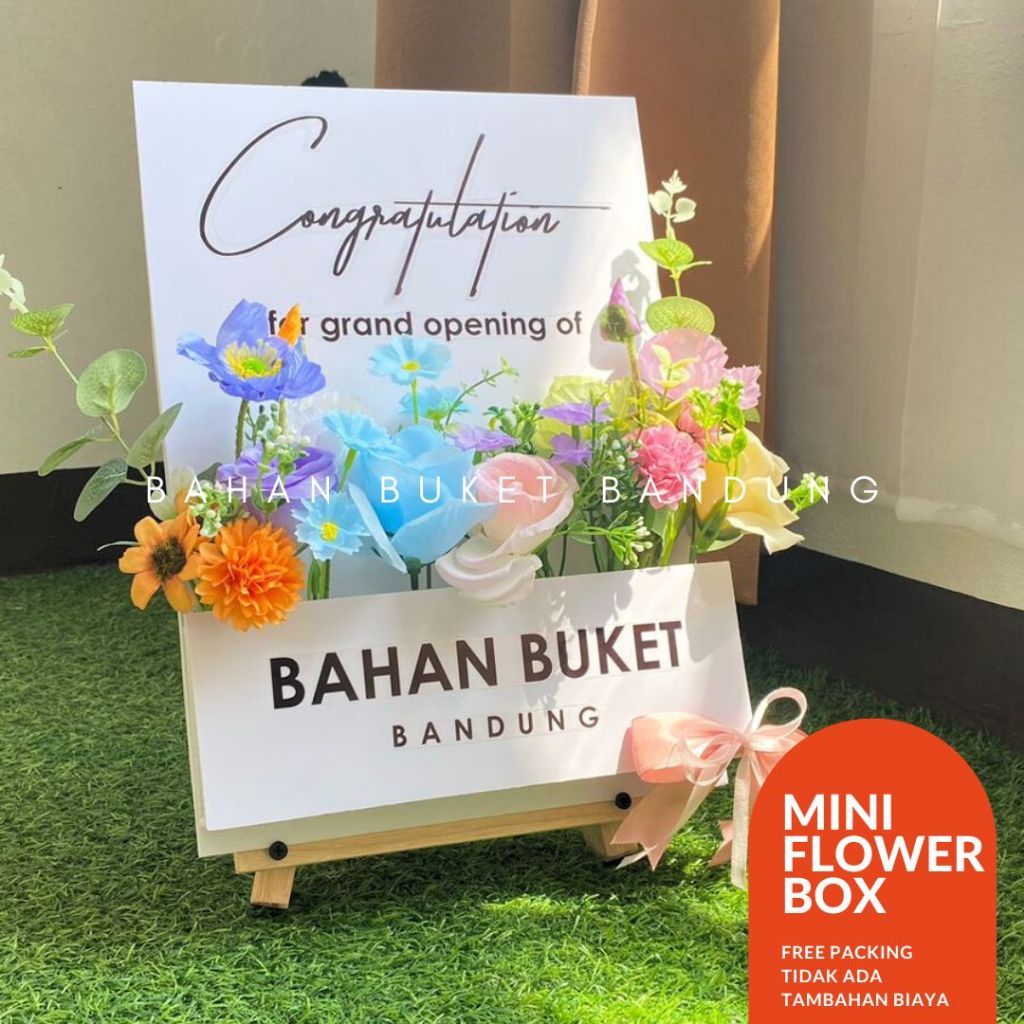 Jual (Paket Lengkap) Flower Box Mini 25x35cm/ Papan Bunga Grand Opening ...