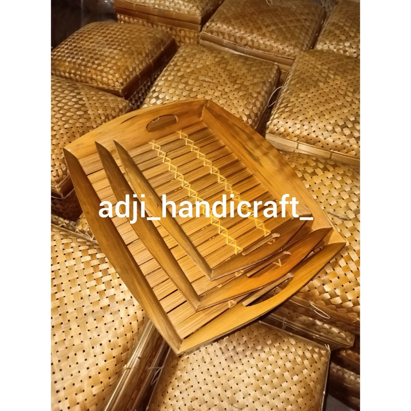 Jual Nampan Bambu Oval - Baki Bambu - Tray Bambu | Shopee Indonesia